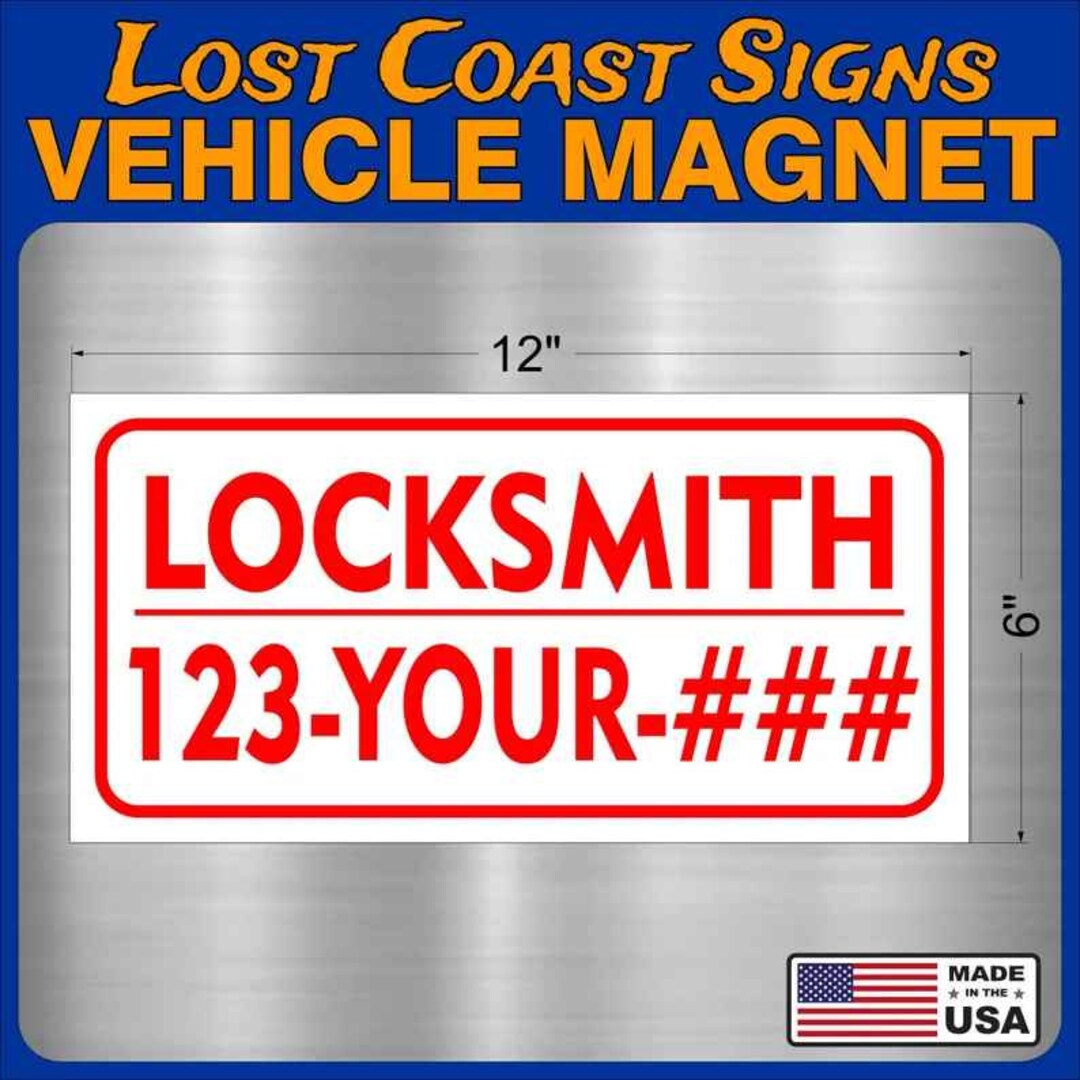 Locksmith Magnet Truck Car Sticker Decal Sign 12" X 6" - Etsy