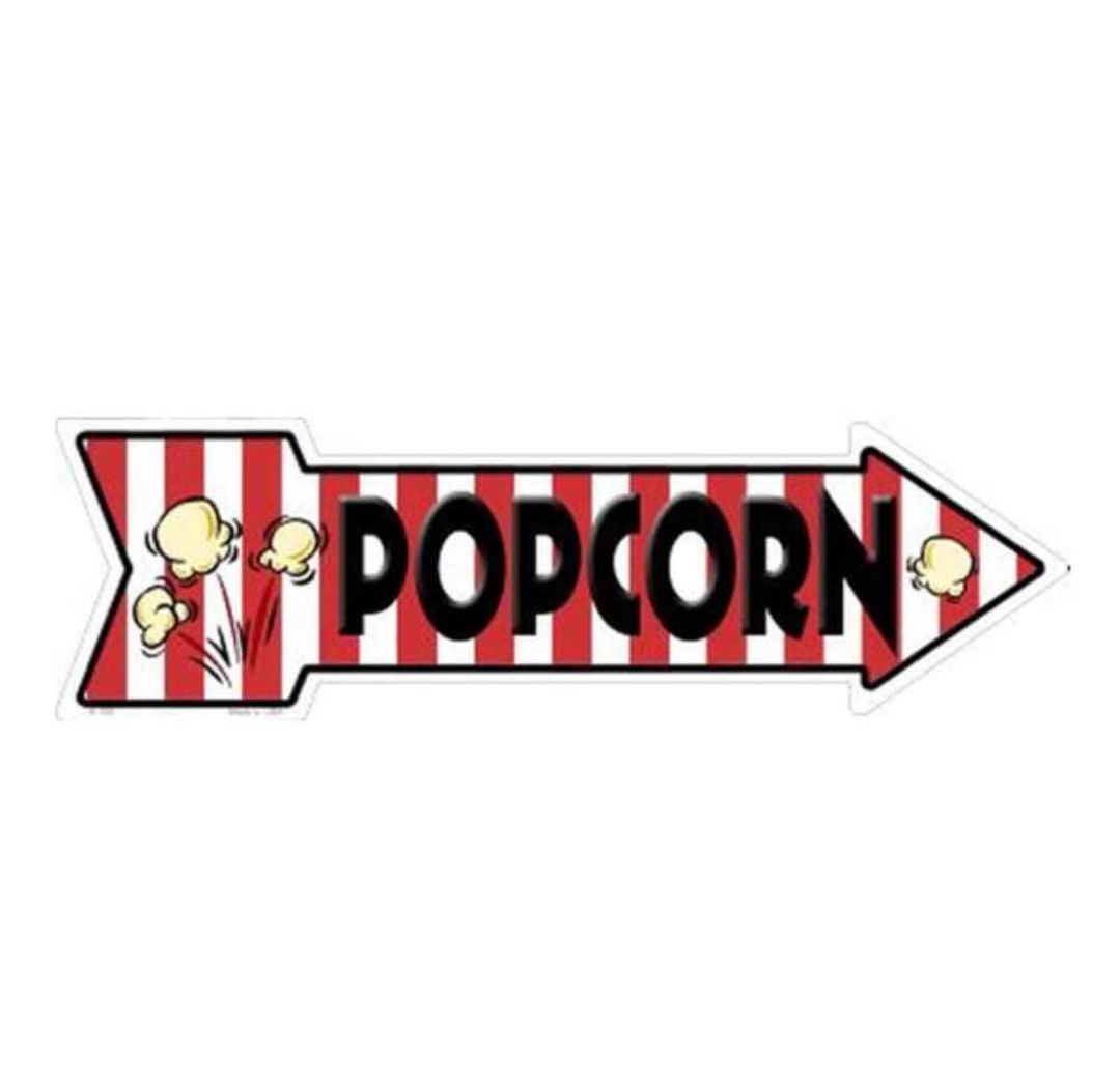 Popcorn Metal Arrow Sign - Etsy
