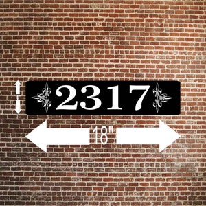 Personalized Home Address Sign Aluminum 4" X 18" Custom House Number ...