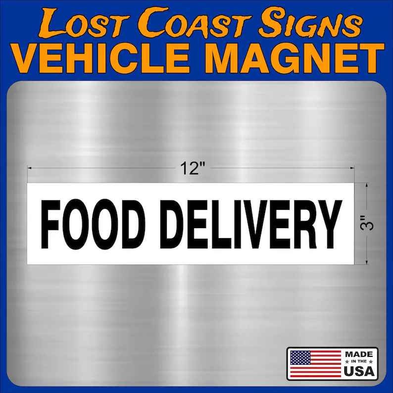 Food Delivery-generic Vehicle Car Truck Magnet Sticker Decal - Etsy