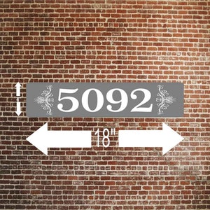 Personalized Home Address Sign Aluminum 4" X 18" | Custom Size House ...