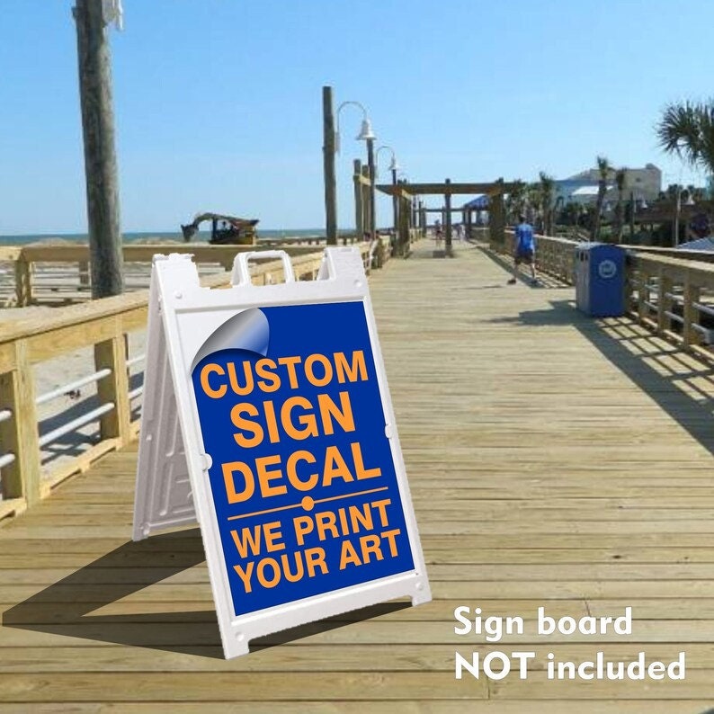 REPLACEMENT SIGN | A-frame Sidewalk | Custom Signage Decal Sticker ...