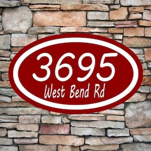 Personalized Home Address Sign | Aluminum Sign 12" X 7" | Custom House ...