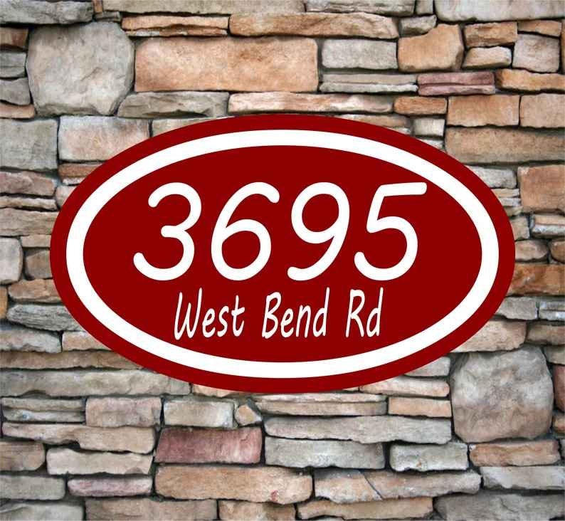 Personalized Home Address Sign | Aluminum Sign 12" X 7" | Custom House ...