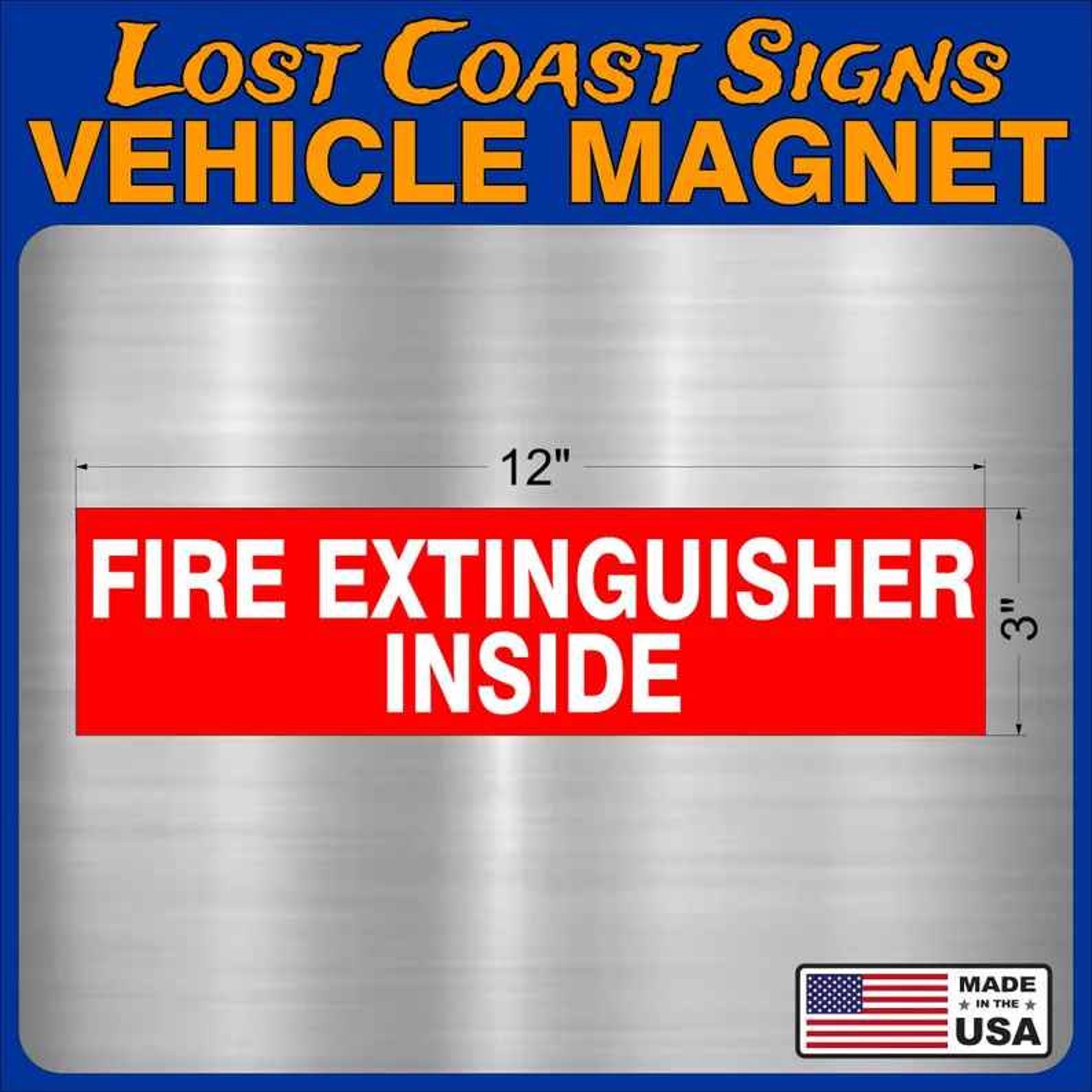 FIRE EXTINGUISHER Vehicle Car Truck Magnet Sticker Decal Sign - Etsy