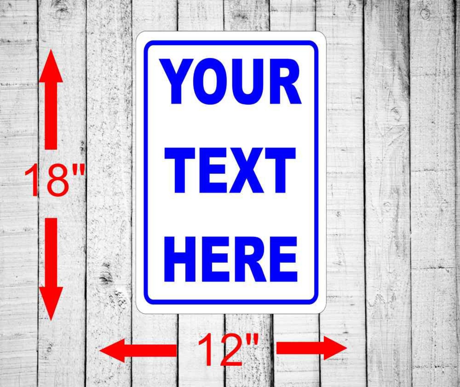 Custom Metal Text Sign | Personalized Aluminum Sign 12" X 18" - Etsy