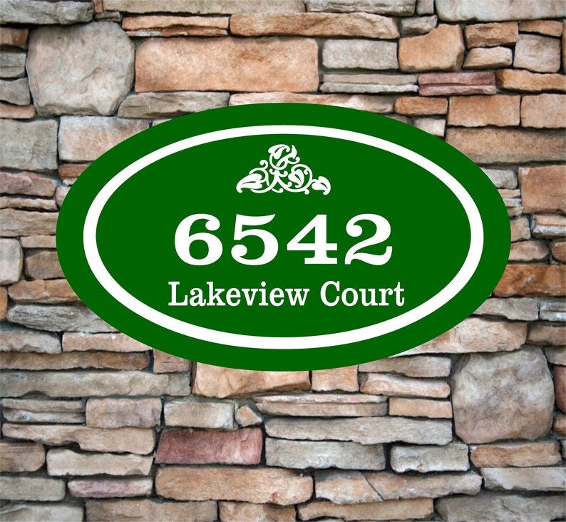 Personalized Home Address Sign | Aluminum Metal Sign 12" X 7" | Custom ...