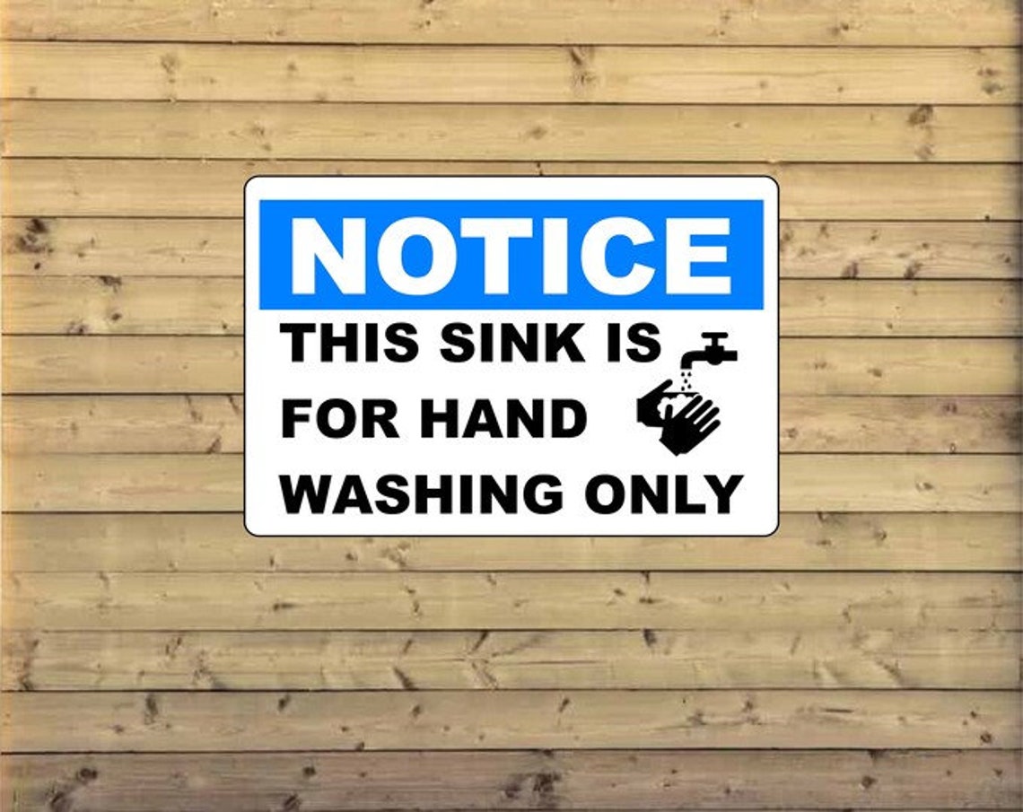 OSHA Notice Hand Washing Sink Only Sign | Custom-size Sign - Etsy