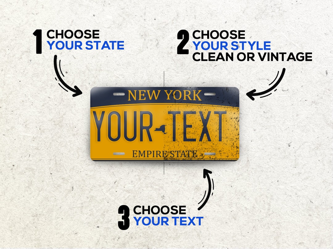 Custom State License Plates | Personalized 50 States | Vintage or ...