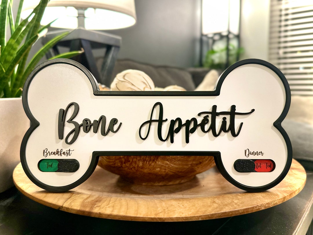 Bone Appetit Feeding Sign - Etsy
