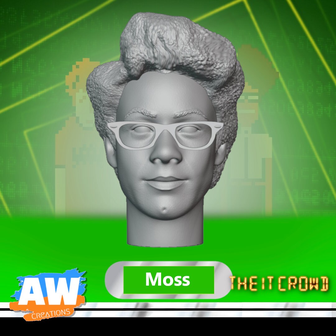 Moss the IT Crowd Head Sculpt - Etsy