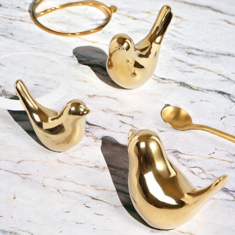 Ceramic Gold Birds | Golden Birds | Home Decor | Designer Home ...