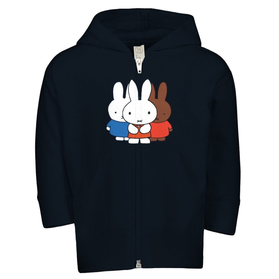 Miffy Crew Kids Zip Fleece Hoodie | Rabbit Skins 3446 - Etsy