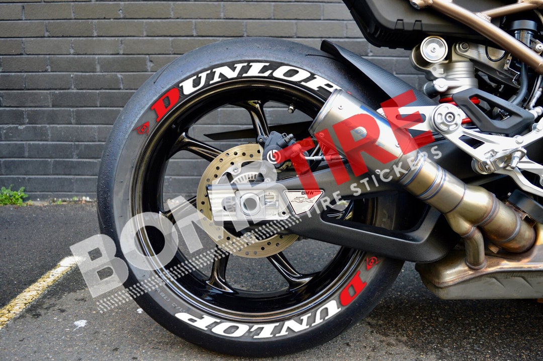 Permanent Tire Lettering Motorcycle Dunlop Stickers Tire - Etsy