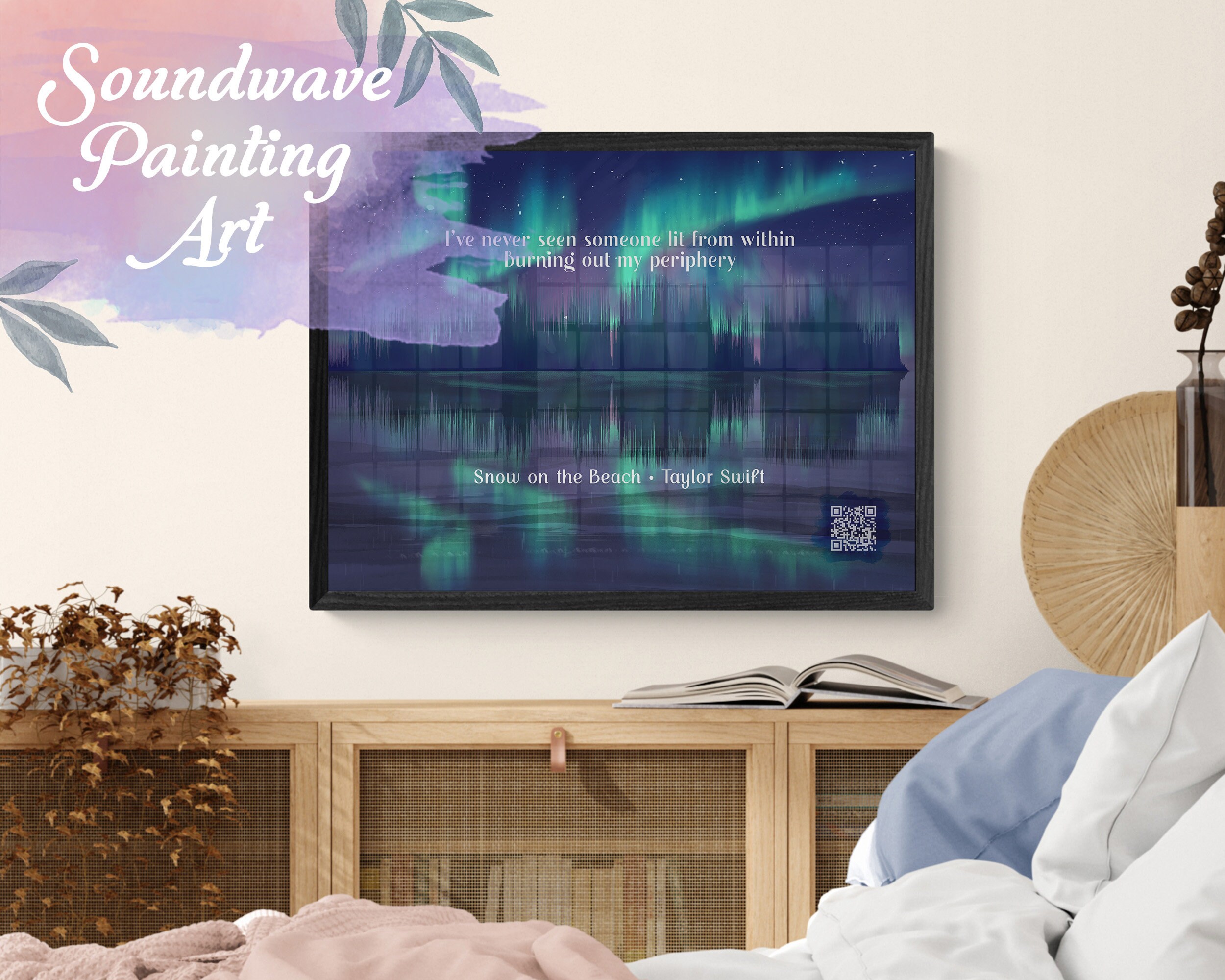 Custom Soundwave Art Aurora Digital Painting Celestial Sky - Etsy