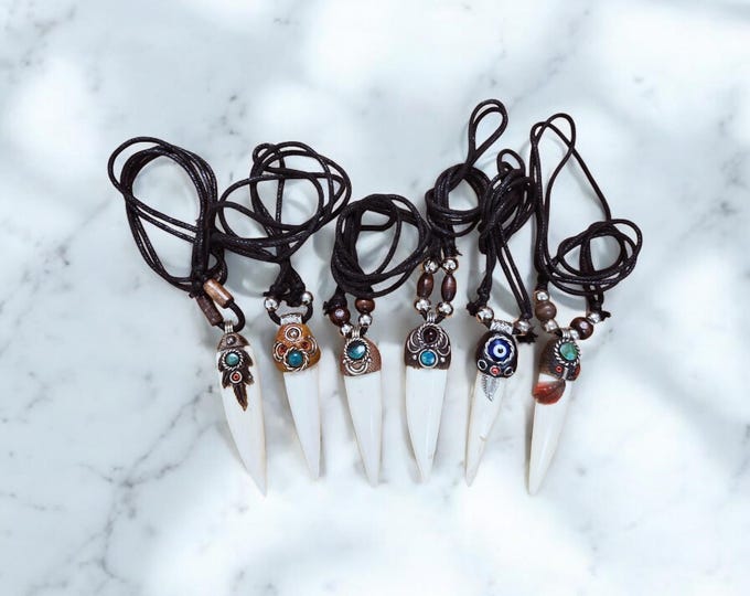 Handmade Crocodile Tooth Necklace - Etsy