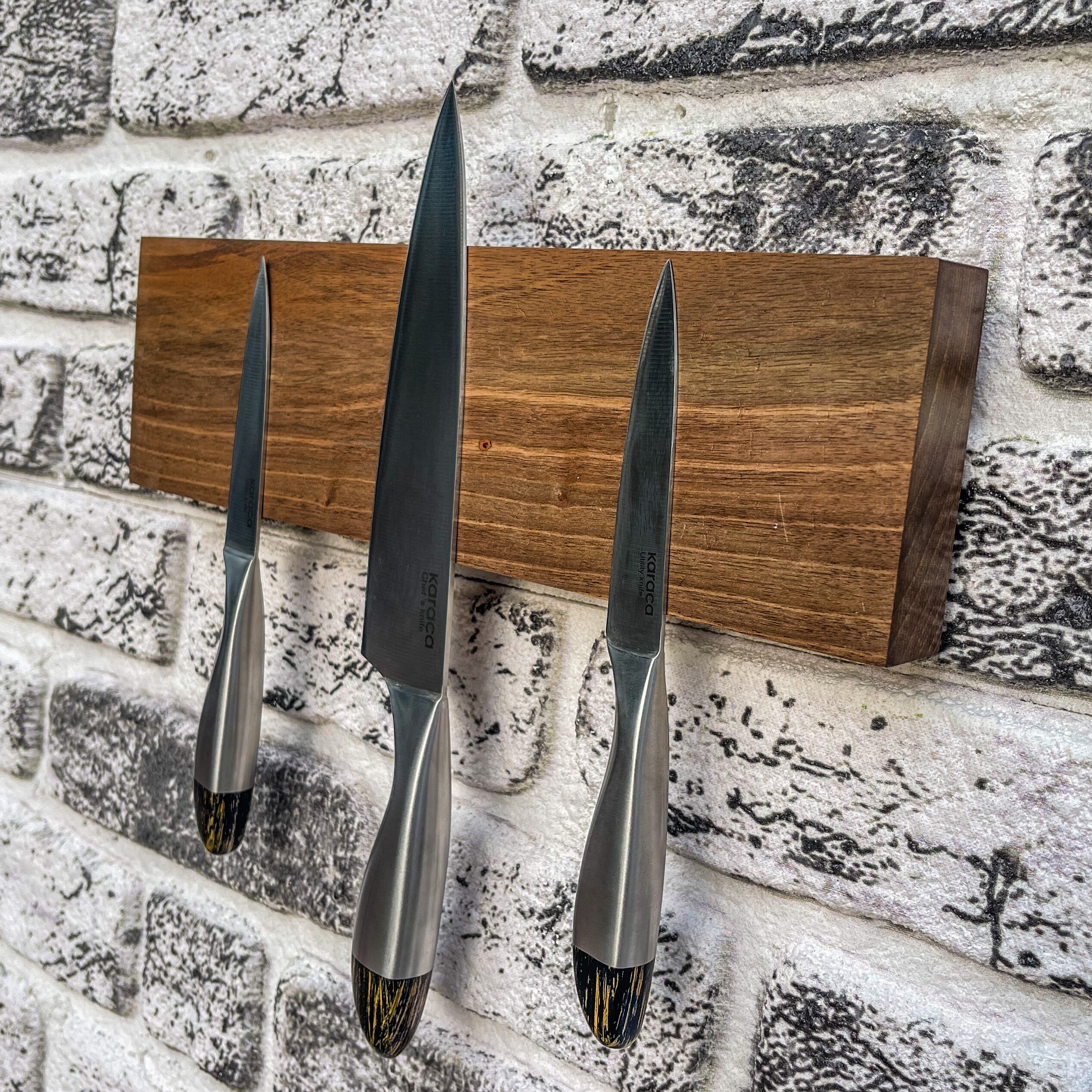 Magnetic Knife Strip, Magnetic Knife Rack, Unique Knife Holder, Wood ...