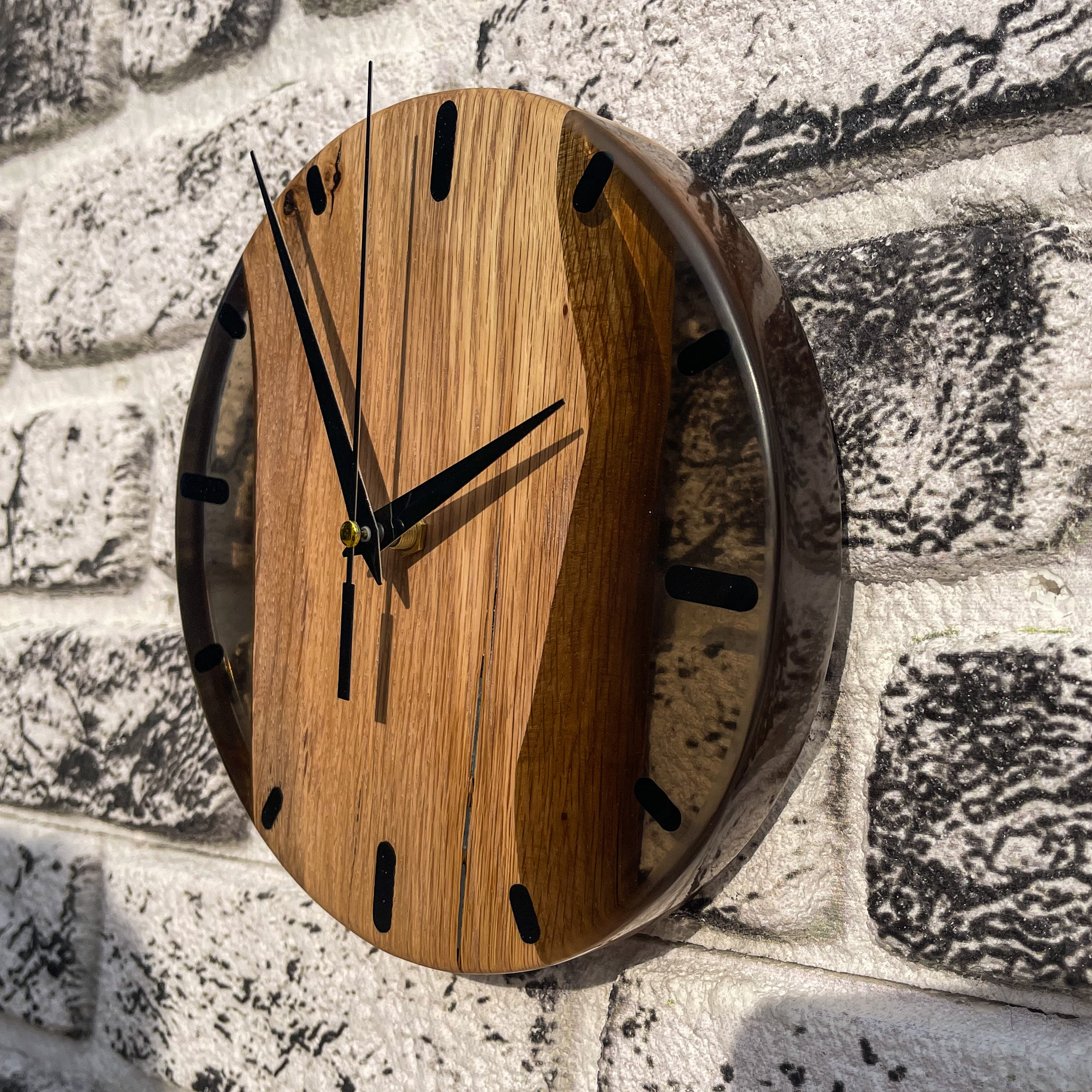 Customizable Resin Wood Wall Clock, Live Edge Clock for Home and Office ...