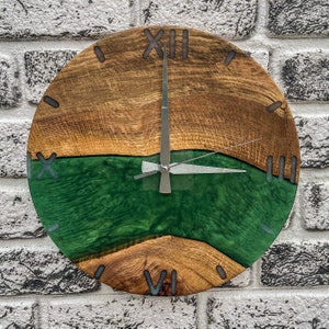 Made to Order Resin Wood Live Edge Wall Clock, Unique Clock, Epoxy ...