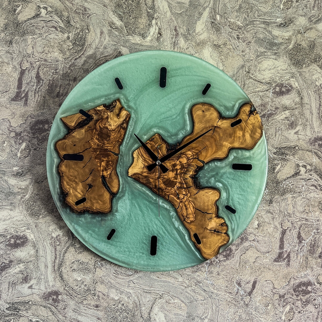 Epoxy Clock, Resin Clock, Clock for Wall, Epoxy Wall Clock, Wooden Wall ...