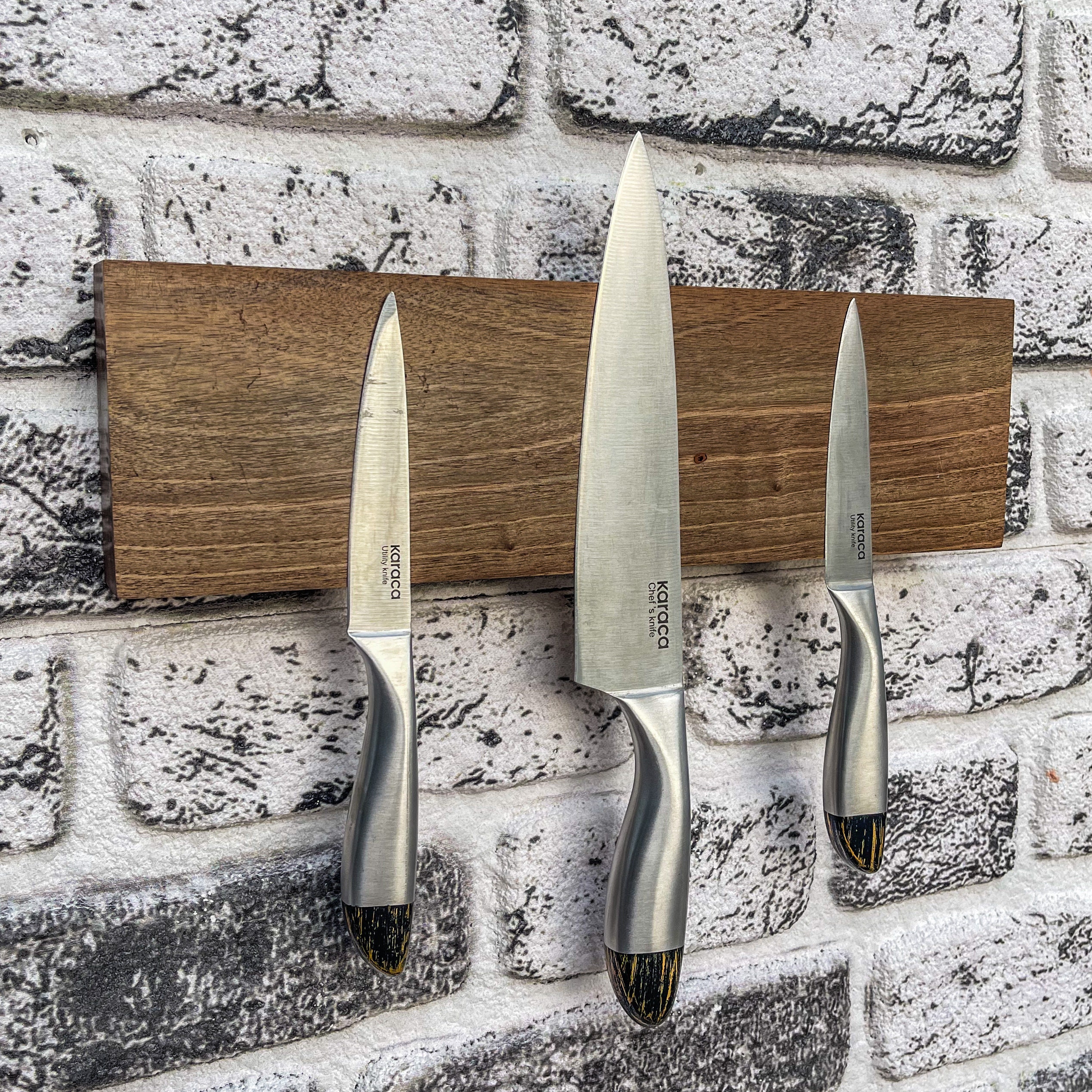 Magnetic Knife Strip, Magnetic Knife Rack, Unique Knife Holder, Wood ...
