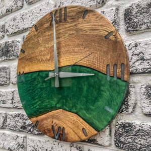 Made to Order Resin Wood Live Edge Wall Clock, Unique Clock, Epoxy ...