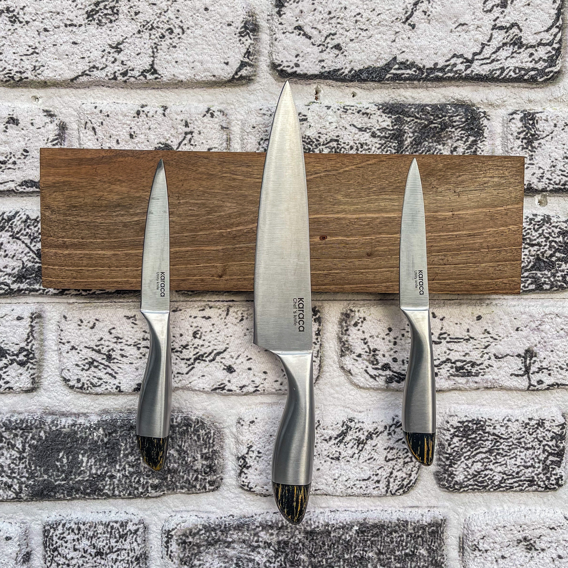 Magnetic Knife Strip, Magnetic Knife Rack, Unique Knife Holder, Wood ...