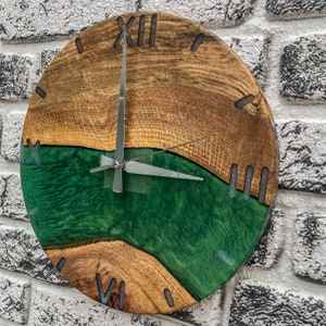 Made to Order Resin Wood Live Edge Wall Clock, Unique Clock, Epoxy ...