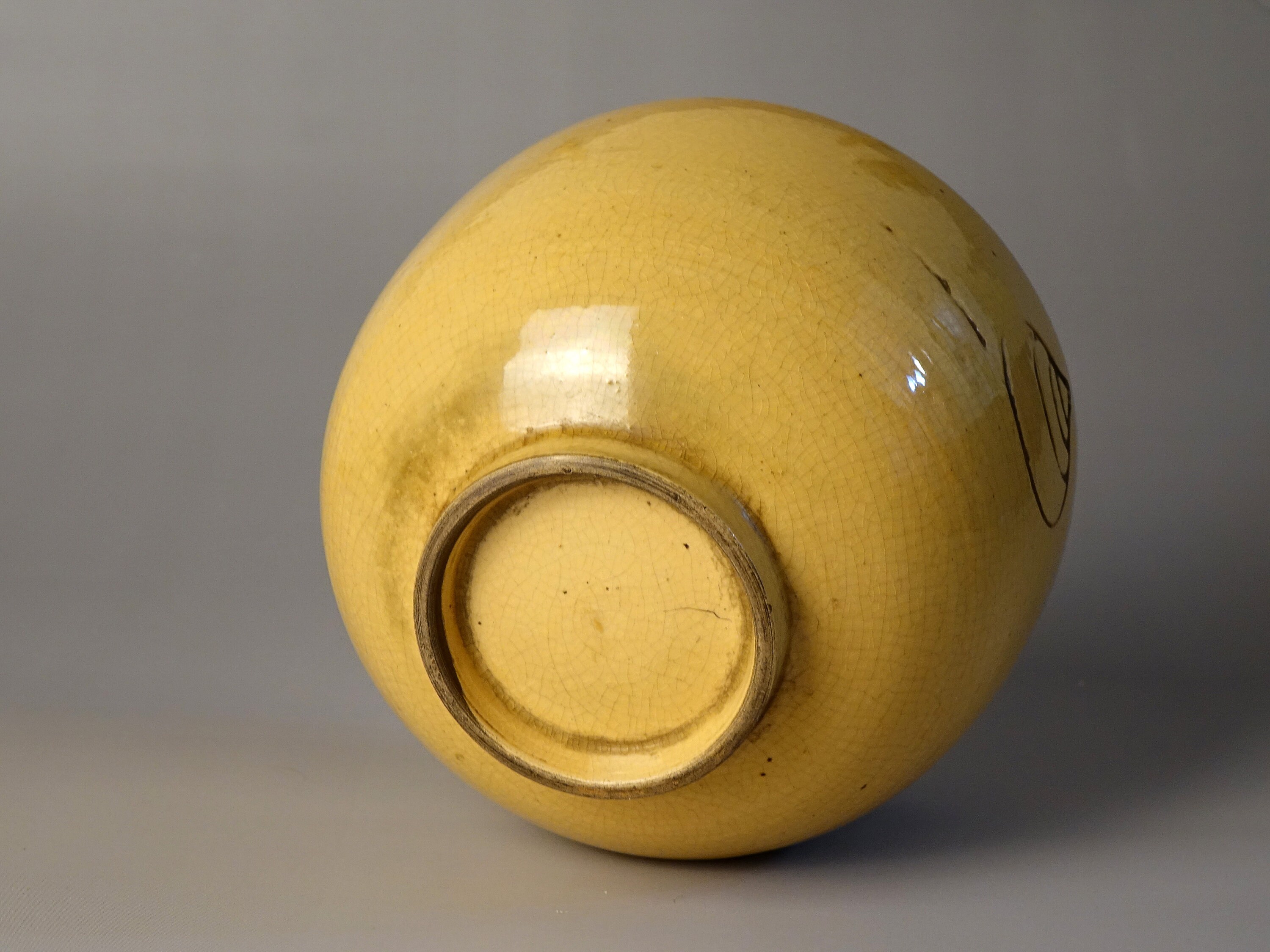 Edo Period Fushina Ware Tamagode Chawan Decorated With With Buddhist ...