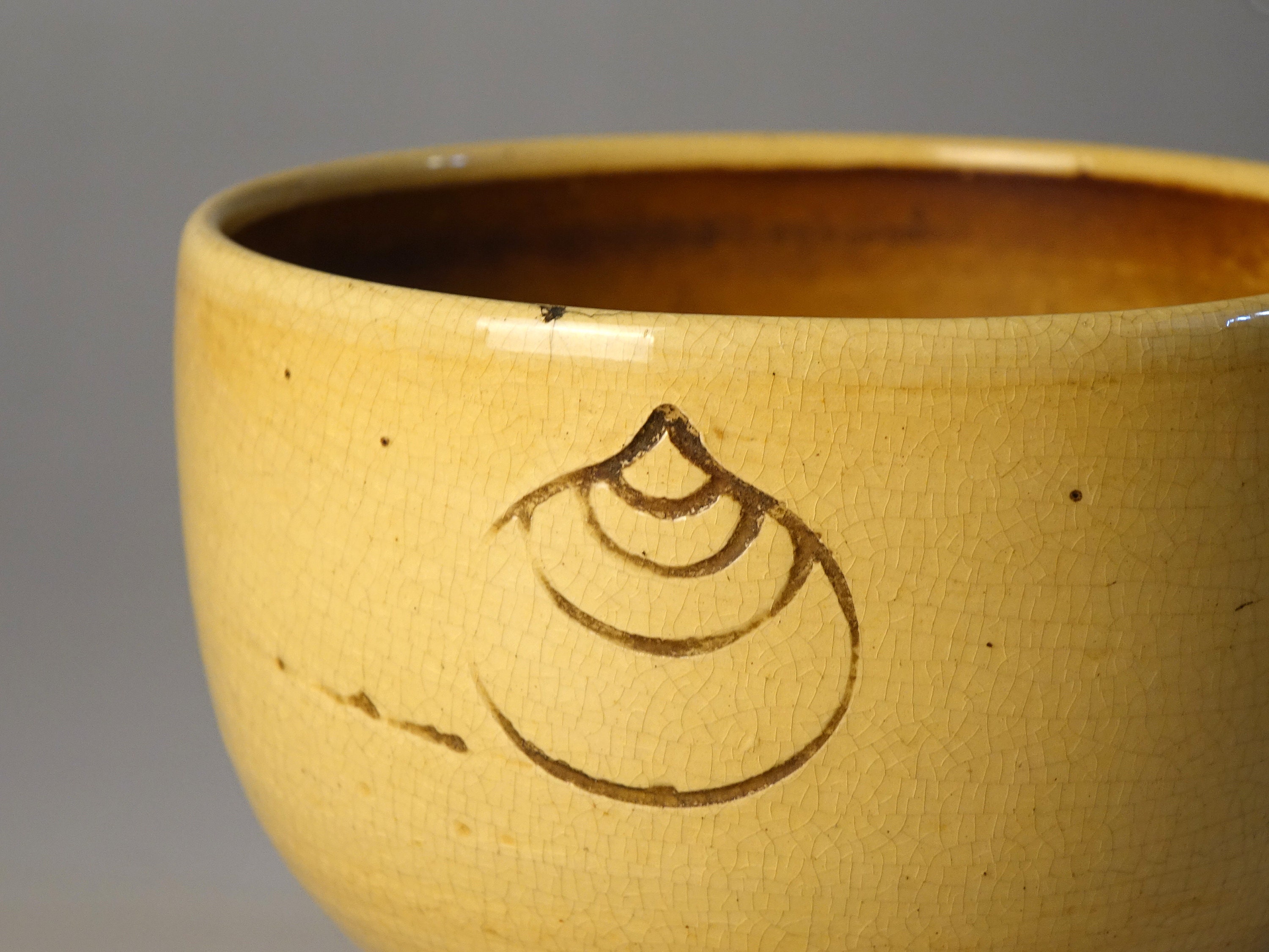 Edo Period Fushina Ware Tamagode Chawan Decorated With With Buddhist ...