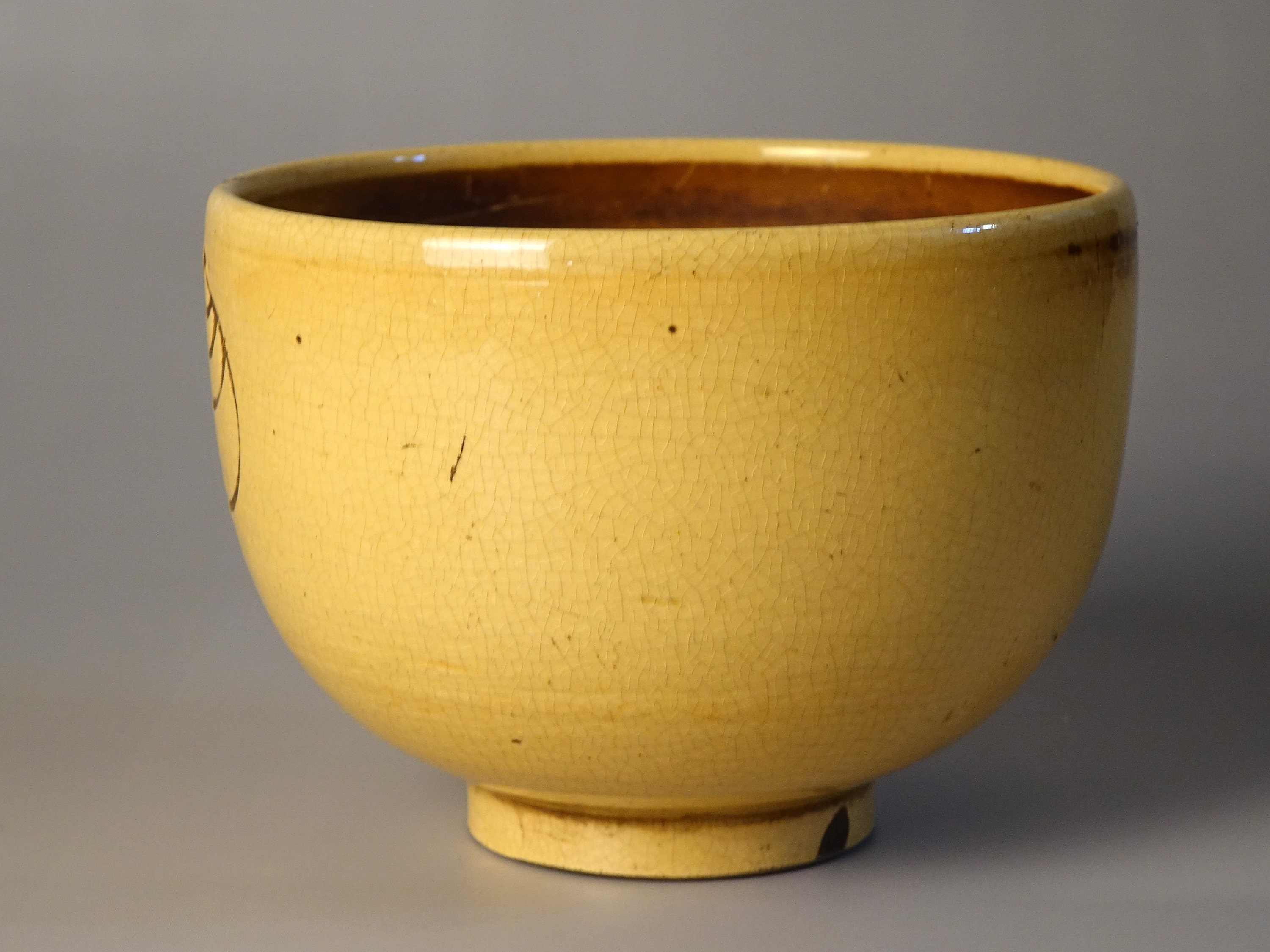 Edo Period Fushina Ware Tamagode Chawan Decorated With With Buddhist ...