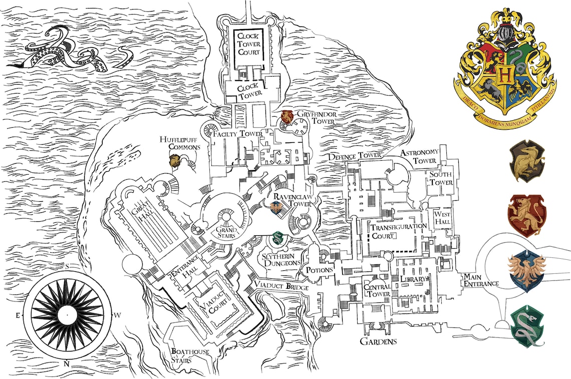 Hogwarts Map - Digital Download - Etsy
