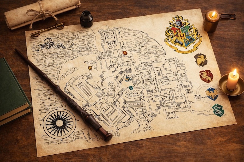 Hogwarts Map - Digital Download - Etsy