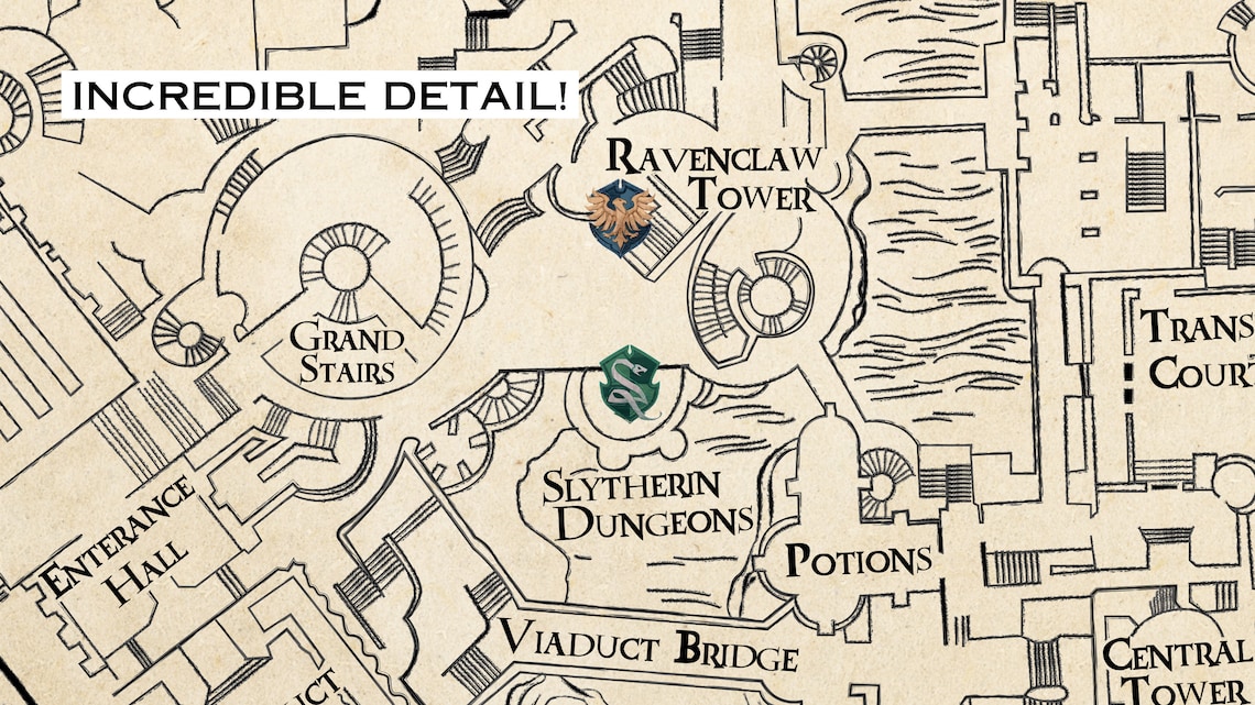 Hogwarts Map - Digital Download - Etsy