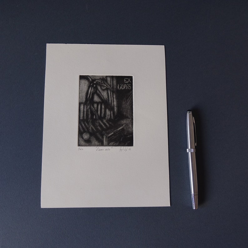 Ex Libris, the Etheric Double Intaglio Engraving With the Black Manner ...