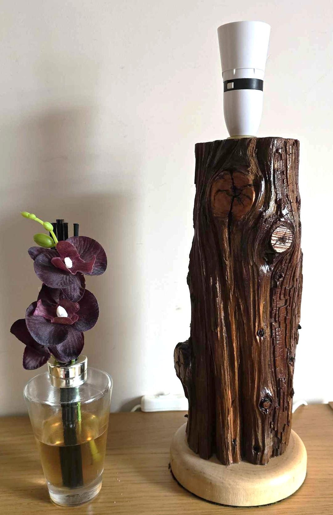 Bog Wood Lamp Original, Rustic and Unique Tree Stump Table or Shelf ...