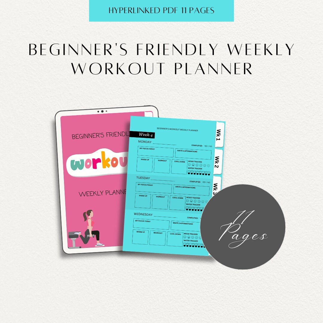 Digital Fitness Planner, Workout Planner, Self Care, Weight Loss ...