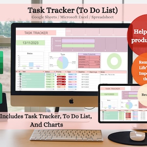 Daily task Tracker Template Spreadsheet Excel Sheet and Google Sheets ...