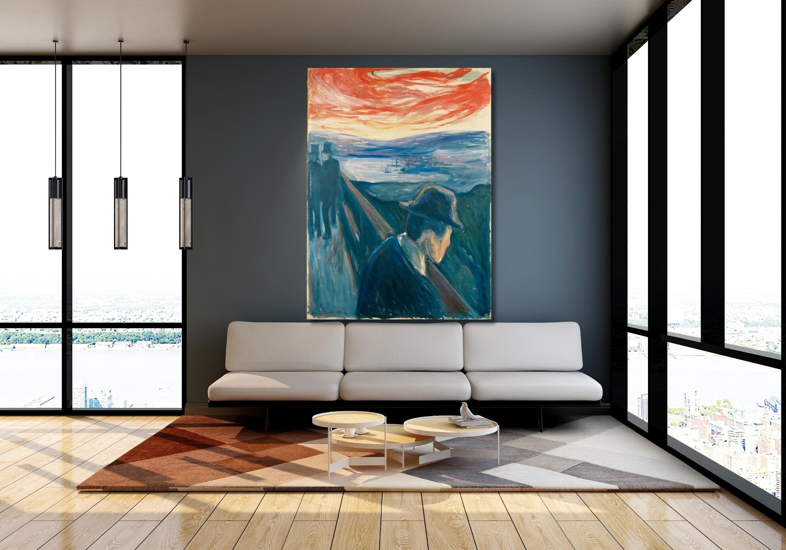 Edvard Munch Art,munch Sick Mood at Sunset Despair,expressionist Canvas ...