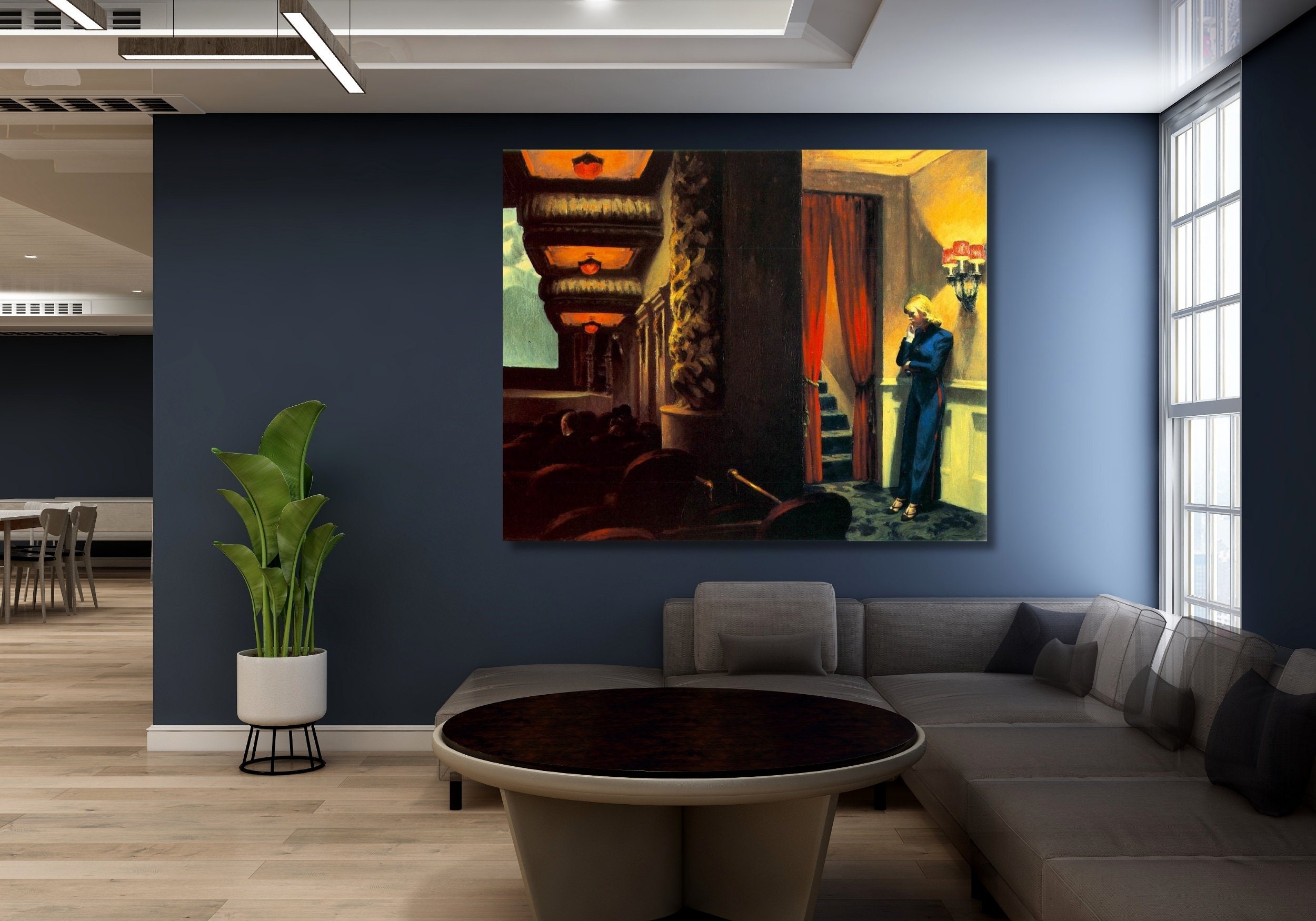 Edward Hopper : New York Movie (1939) Canvas Print, Edward Hopper Print ...