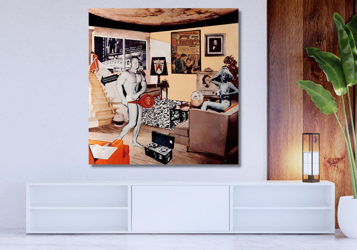 Richard Hamilton Art Print,mid-century Modern Decor,contemporary Art Canvas,modern Interior ...