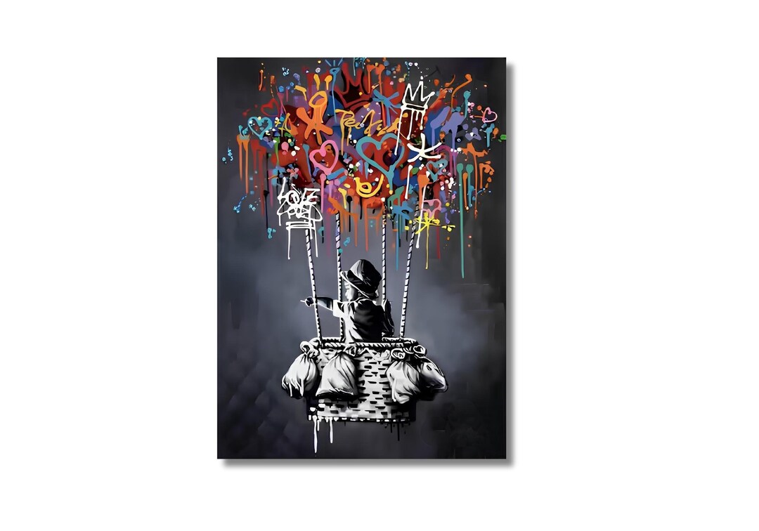 Banksy Little Child Canvas Print, Banksy Graffiti Wall Art, Banksy ...