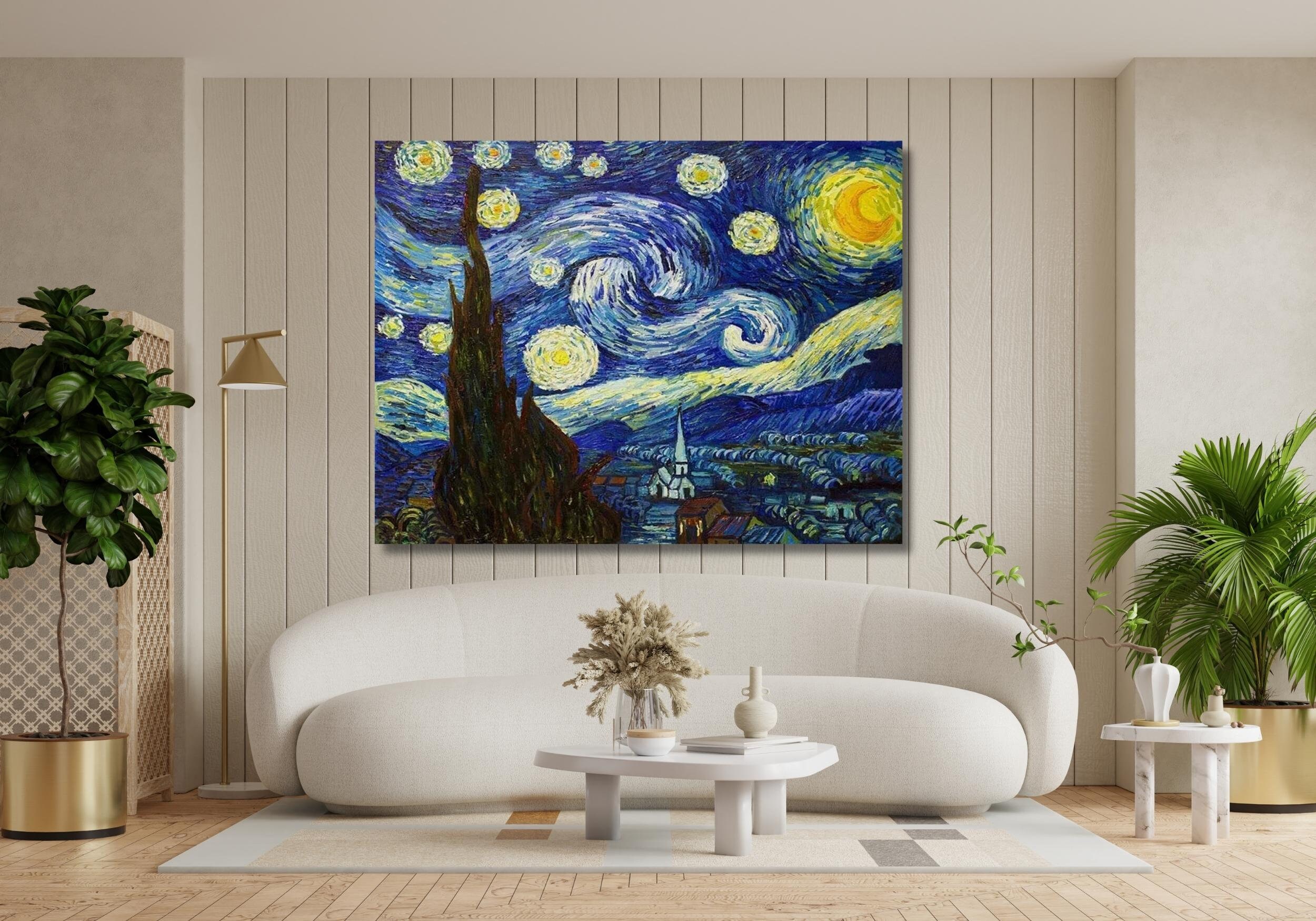 The Starry Night by Vincent Van Gogh Canvas Wall Art, Van Gogh Print ...