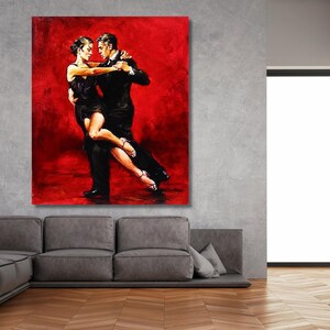 Tango Dance and Music Canvas Wall Art,tango Dancing Poster Print Wall ...