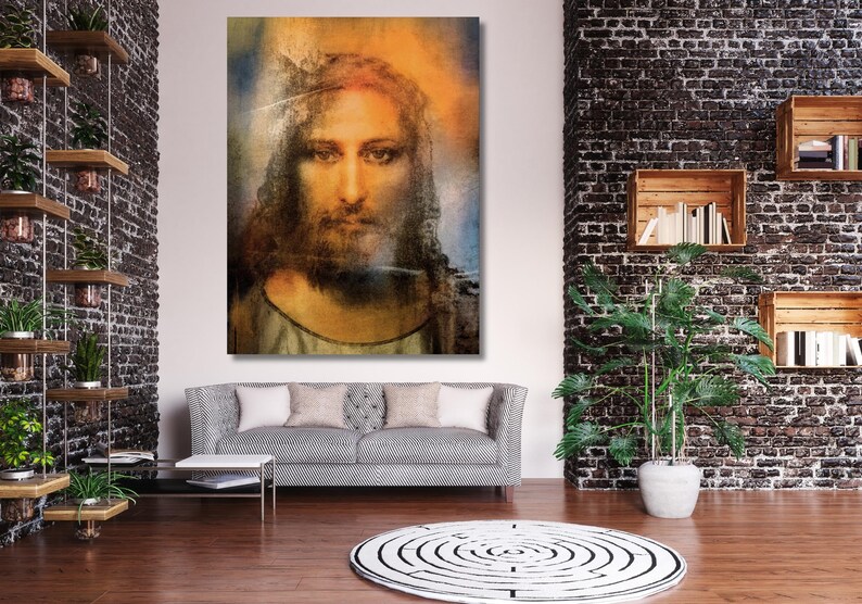 Shroud of Turin Print: Jesus Christ Holy Face, Religious Wall Art ...