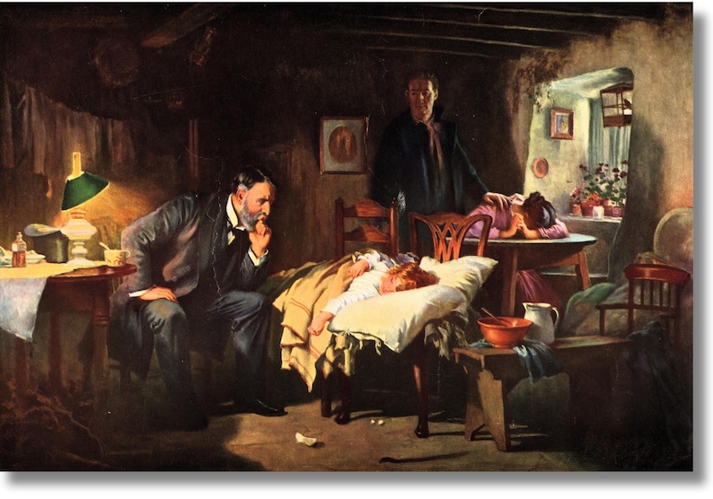The Doctor by Sir Luke Fildes Canvas Wall Art, Sir Luke Fildes Poster ...