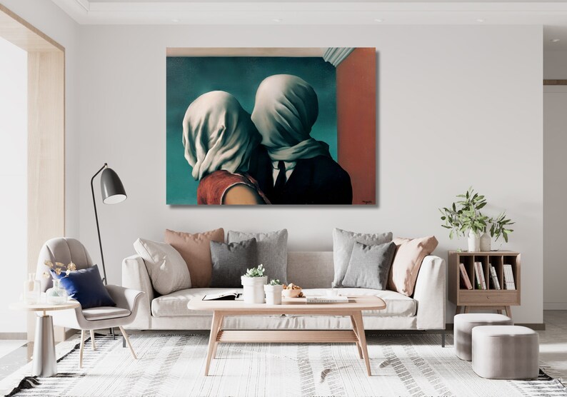 The Lovers by Rene Magritte Canvas Print,rene Magritte Print,rene ...