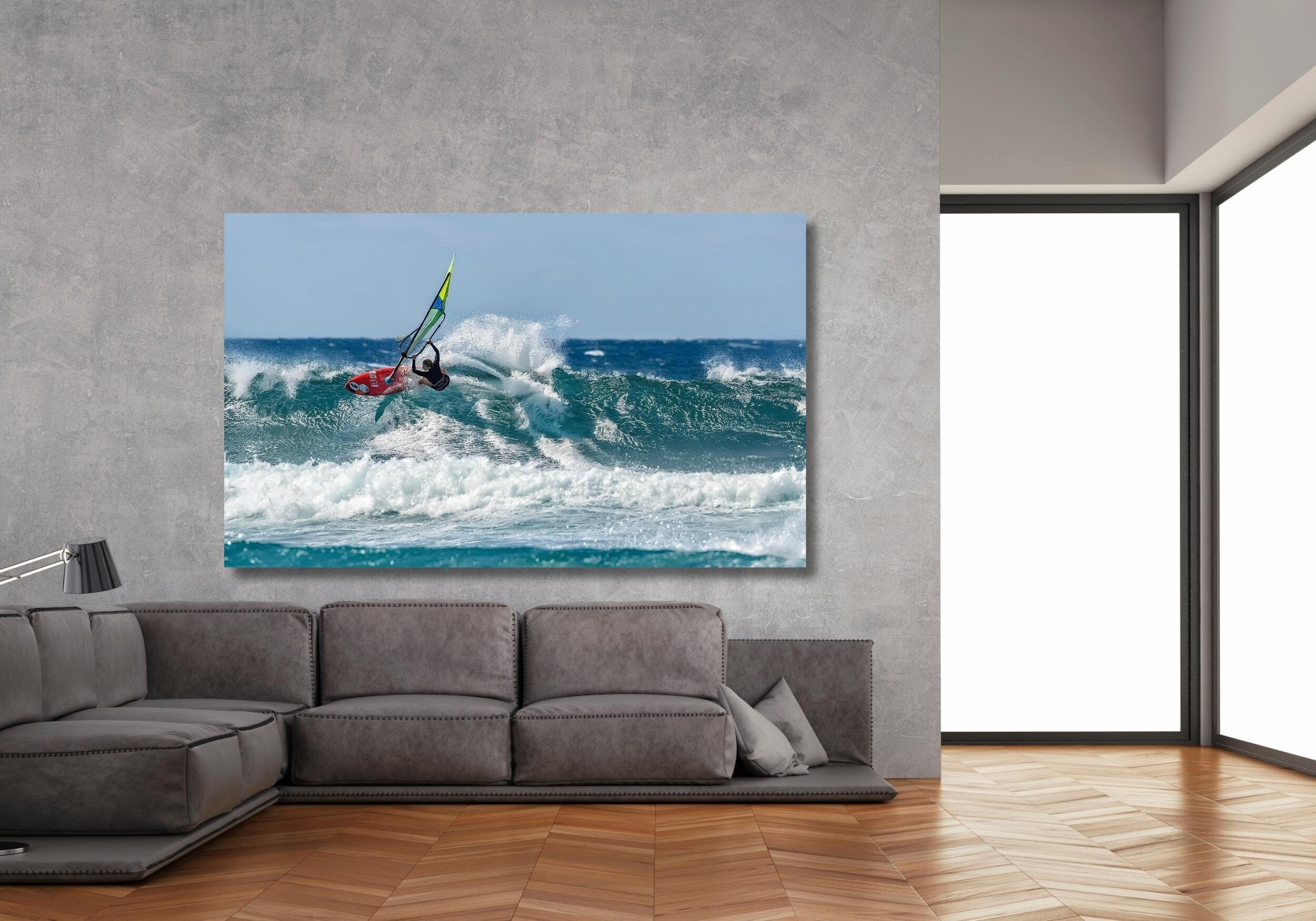 Windsurfing Poster, Windsurfing Canvas Wall Art Design,watersport ...