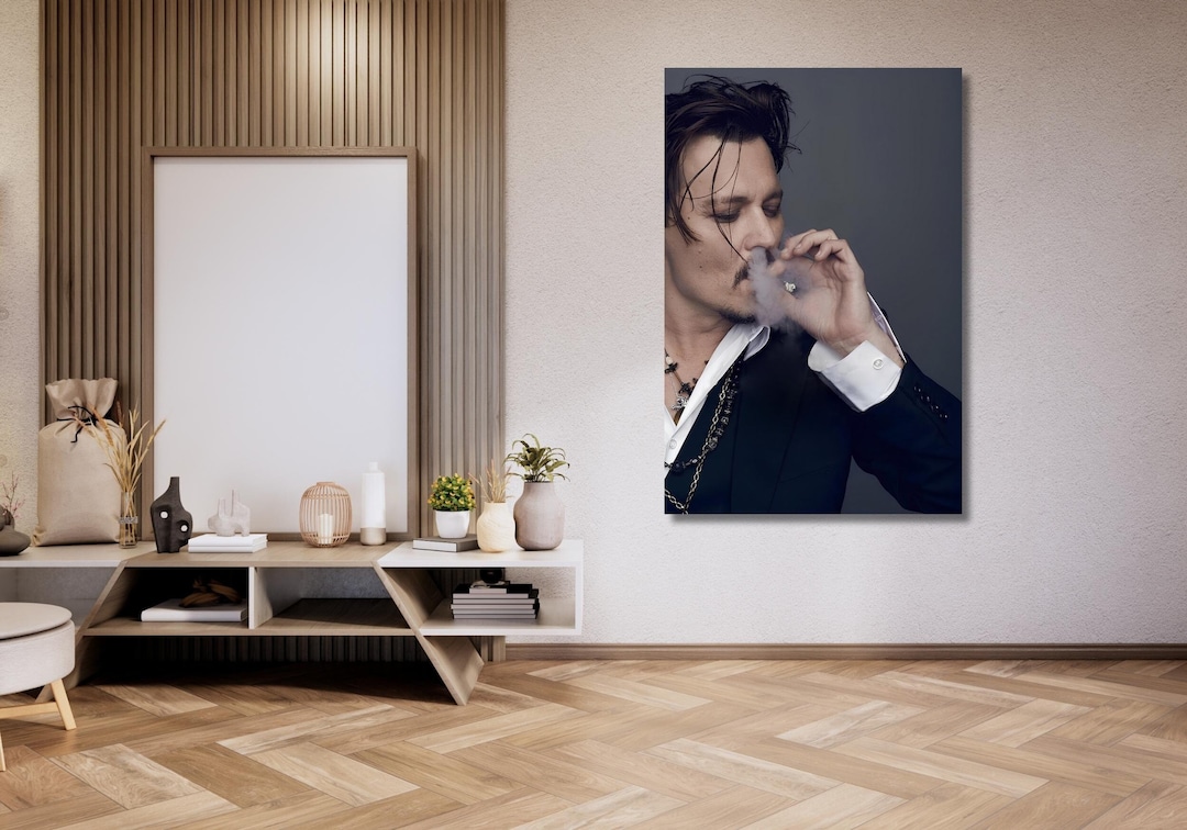 Actor Johnny Depp Canvas,hollywood Star Wall Decor,portrait Painting ...