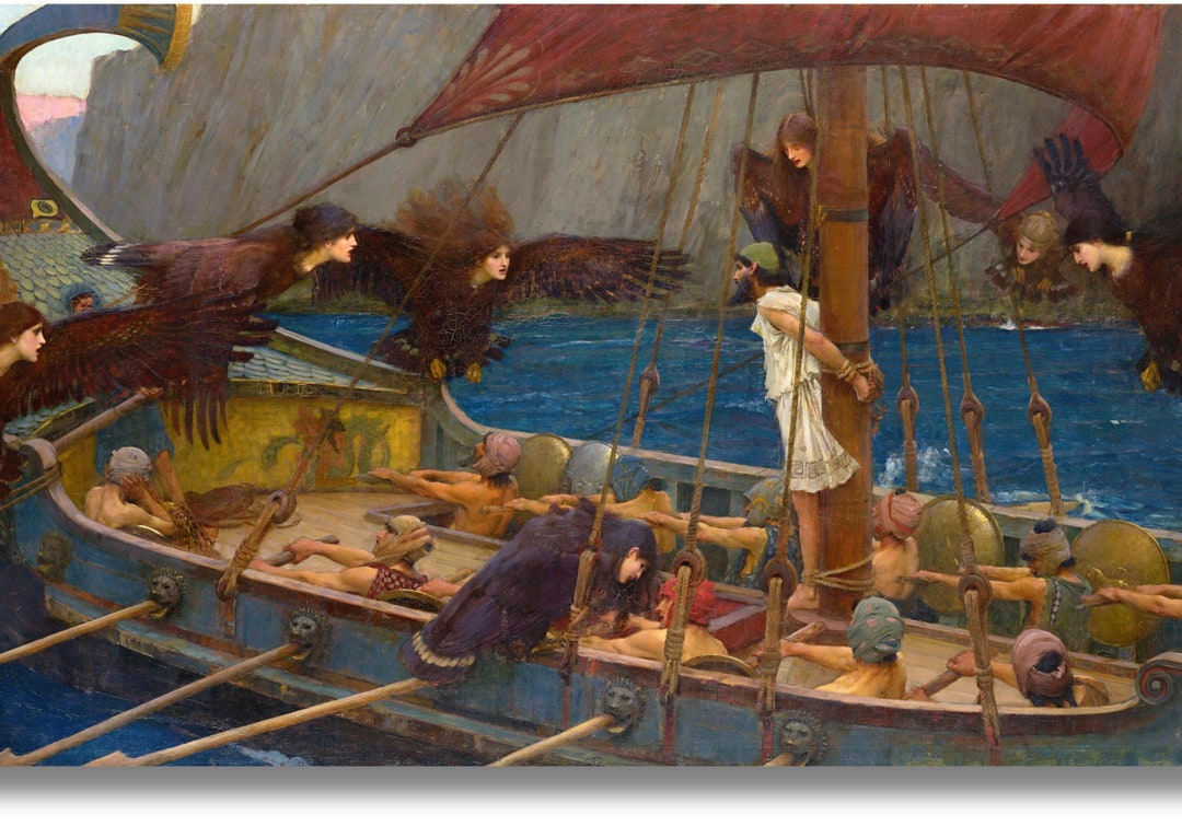 Ulysses and the Sirens by John William Waterhouse Wall Arts Prints| Waterhouse Art| Waterhouse ...